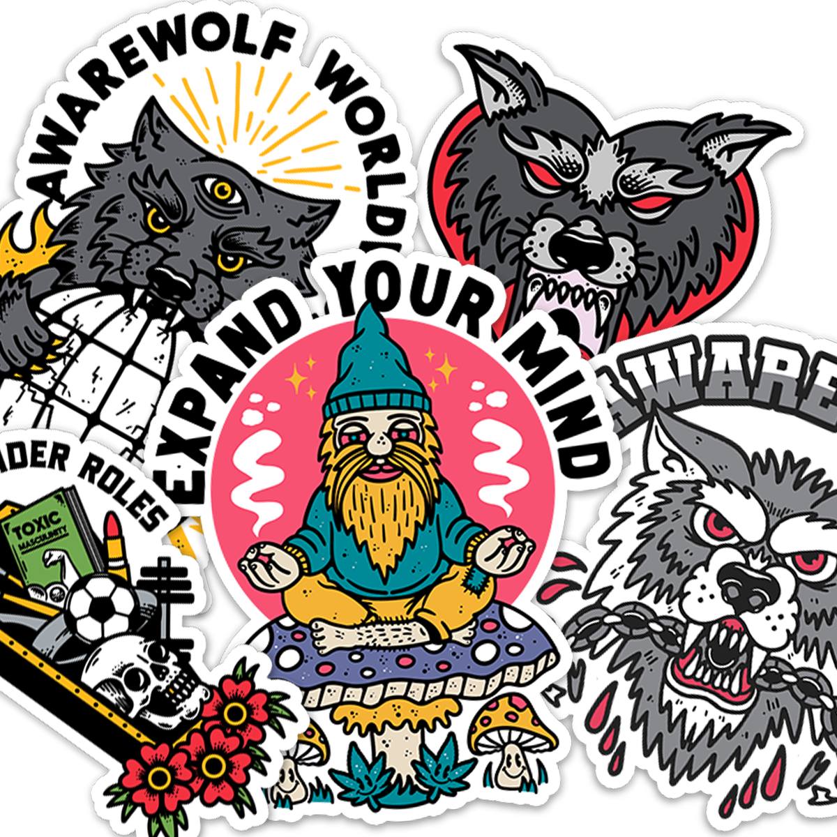 Sticker Pack Vol.2 – Awarewolf Apparel